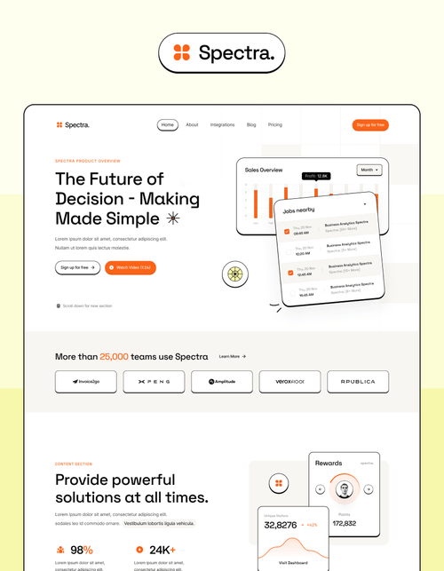 Spectra SaaS Template Template | Flowbase